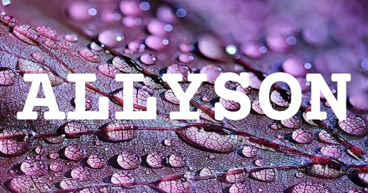 ALLYSON英文名字意思